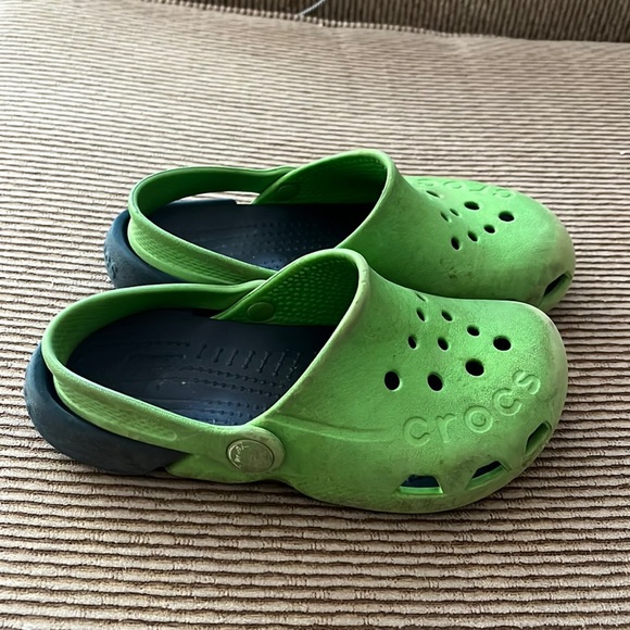 CROCS | Shoes | Crocs Green And Blue Child 2 | Poshmark